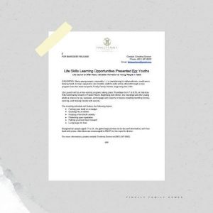Press Release - Finally Family Homes